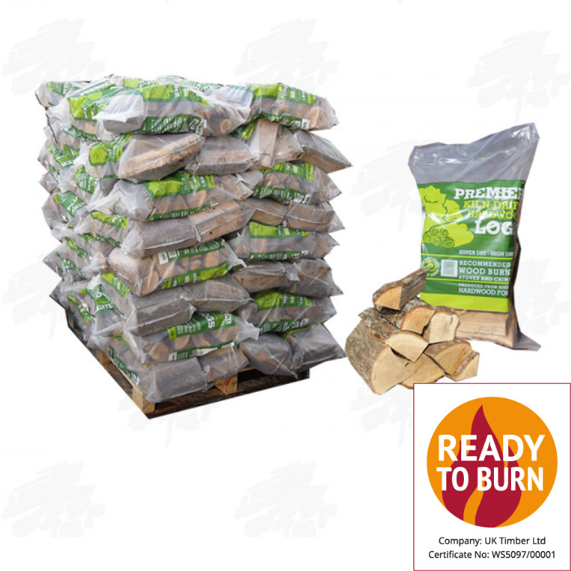 Buy Premier Kiln Dried Hardwood Firewood Single Bags Online - UK Sleepers